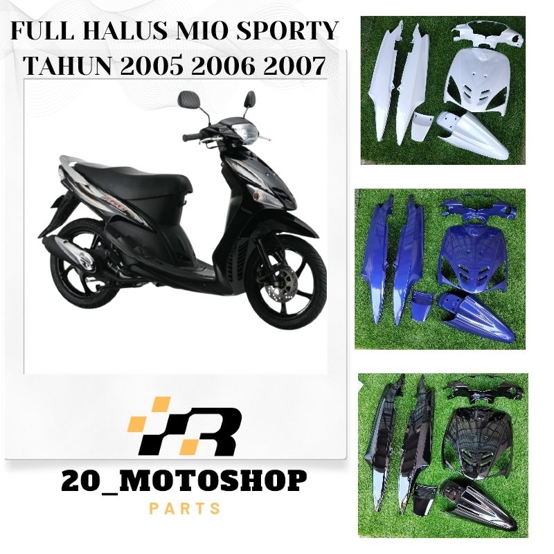 HITAM PUTIH MERAH Full Body Cover Alus Smooth Old Mio Sporty Full set ...