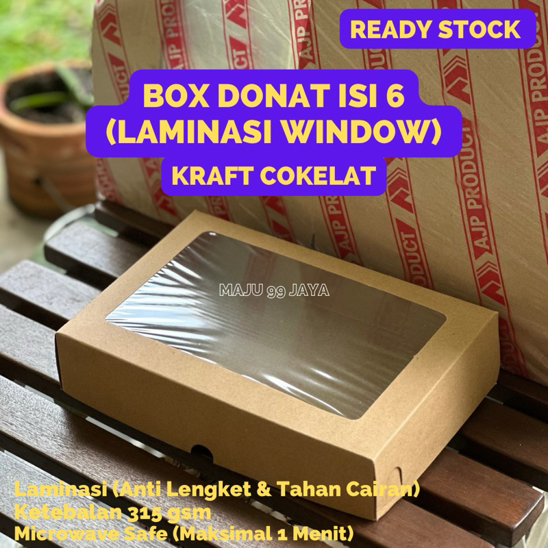Donut Box Donut Box contains 6 Window Lamination size 27x18,5x5,5 cm ...