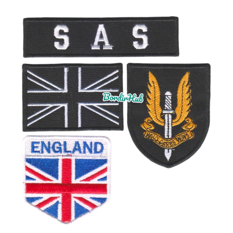 A set of army SAS england embroidered patches, military england logo ...