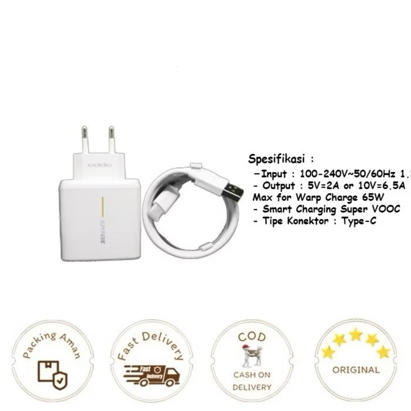 Charging Charger / OPPO 65W Type C Fast Charging Charger Original 100% ...