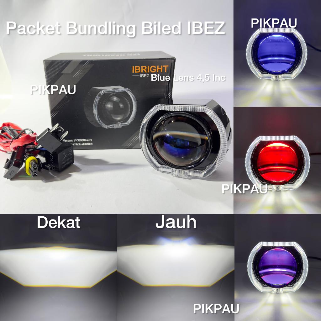 CAHAYA Packet Bundlin Biled IBEZ PRO Original 4,5inc Projie Biled Blue ...