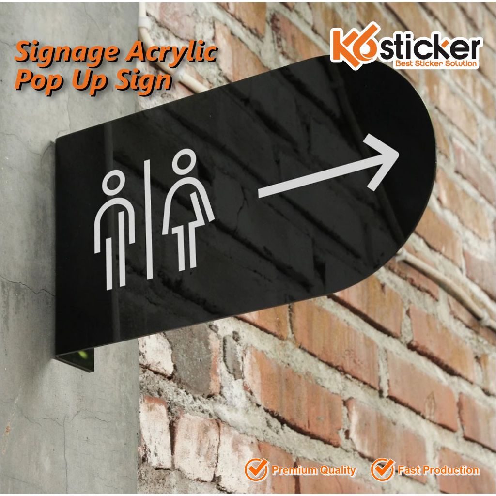Toilet sign board - toilet area - acrylic sign - pop up signage ...