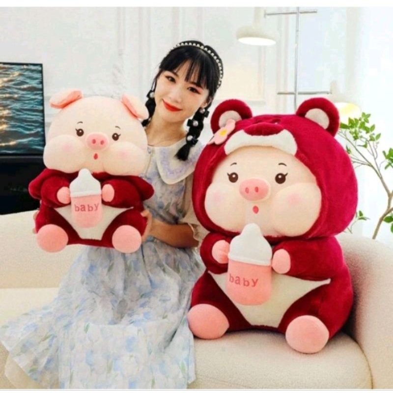 Jumbo Pig/Babi Doll Custom Lotso Holding Pacifier/Pig Doll Holding ...