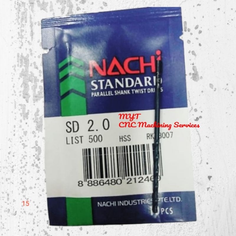 MATA Nachi 2 MM IRON DRILL BIT ORIGINAL 2MM HSS DRILL BITS | Shopee ...