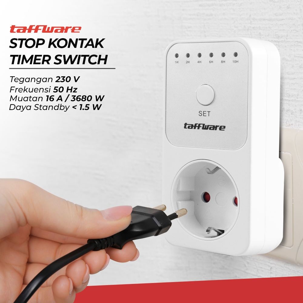 Taffware Programmable Timer Switch Socket 6 Programs 230V/16A | Shopee ...