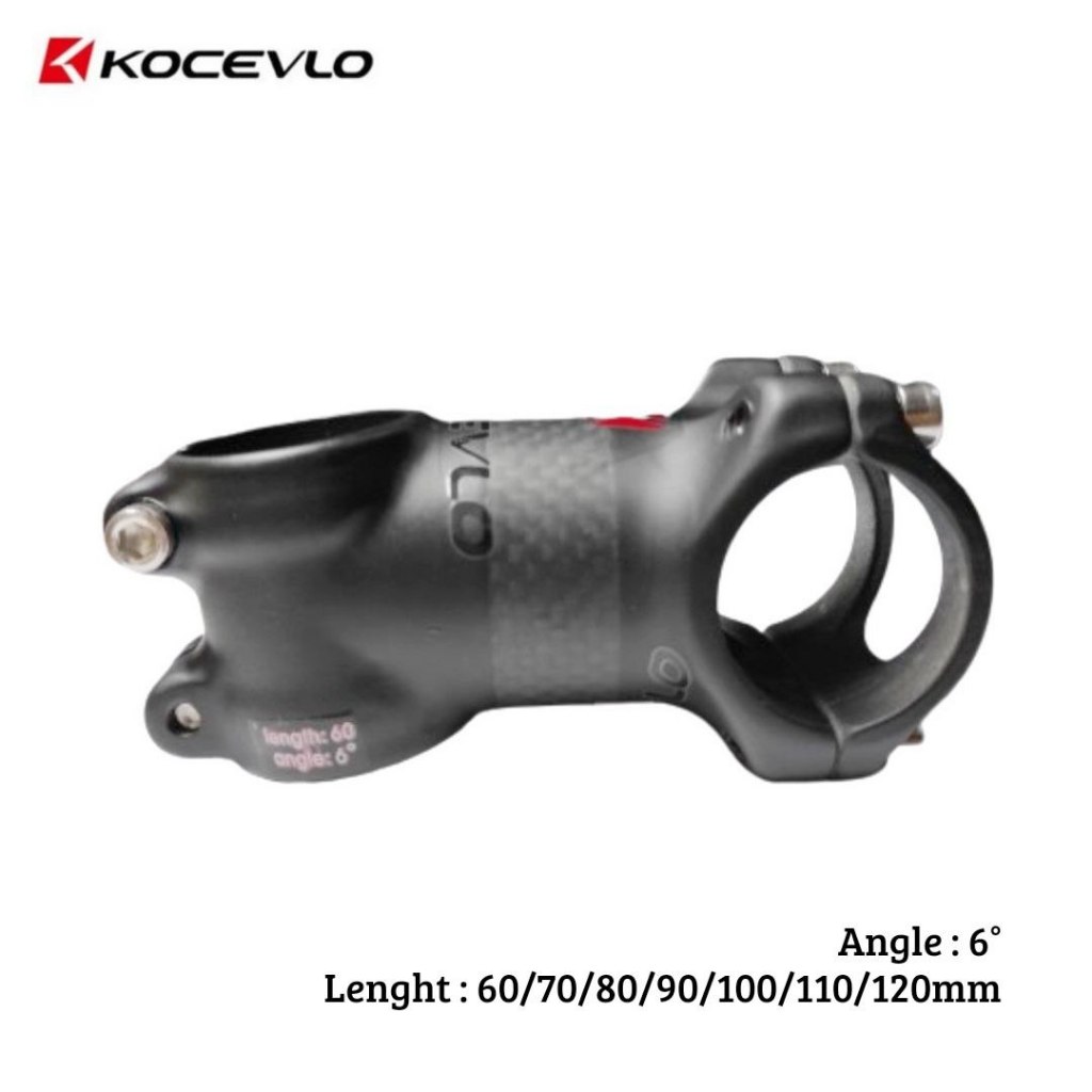 KOCEVLO Stem Carbon Alloy 6 derajat OS - Stem Sepeda Road Bike XC MTB ...