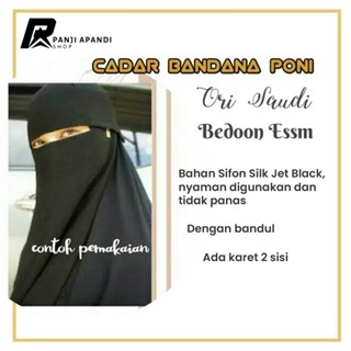 MATA Saudi Original Niqab Bedoon Esme Bandana Veil | Premium Ceruty ...