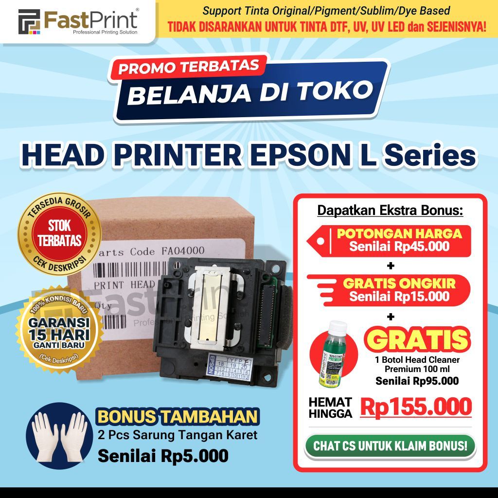 Print Head Printer Epson L110 L120 L130 L210 L220 L310 L360 L1110 L121 ...