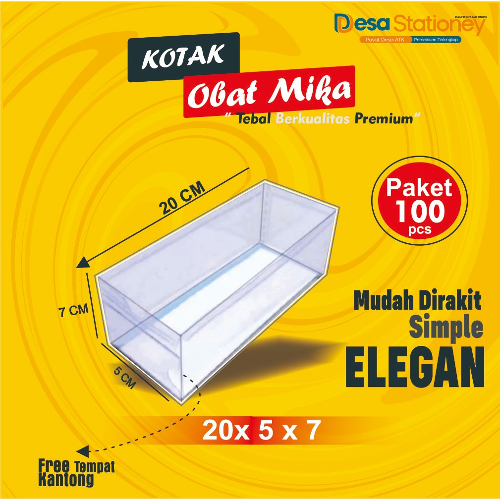 (package of 100) Pharmacy Plastic Pharmacy Mica Medicine Box Large ...