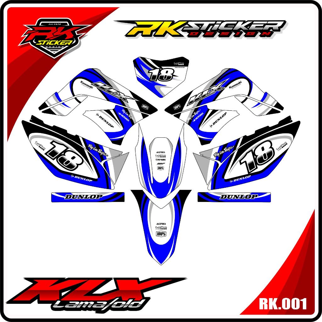 Decal Sticker KLX old/Lama Full Body-Glosy Premium RK.001 | Shopee ...