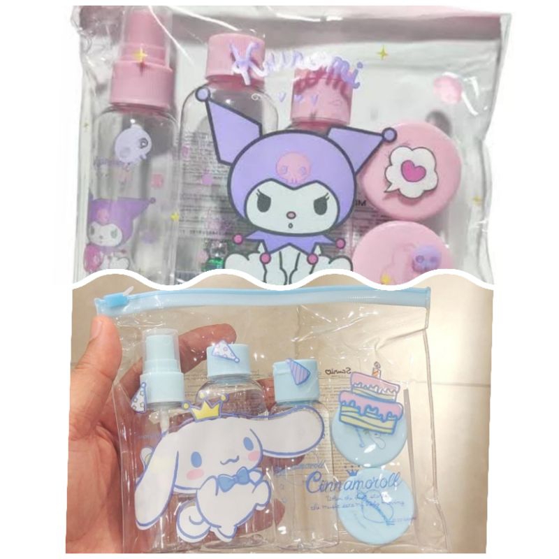 CINNAMOROLL KUROMI TRAVEL TOILETRIES 5pcs TRAVEL KIT ORGANIZER SANRIO ...