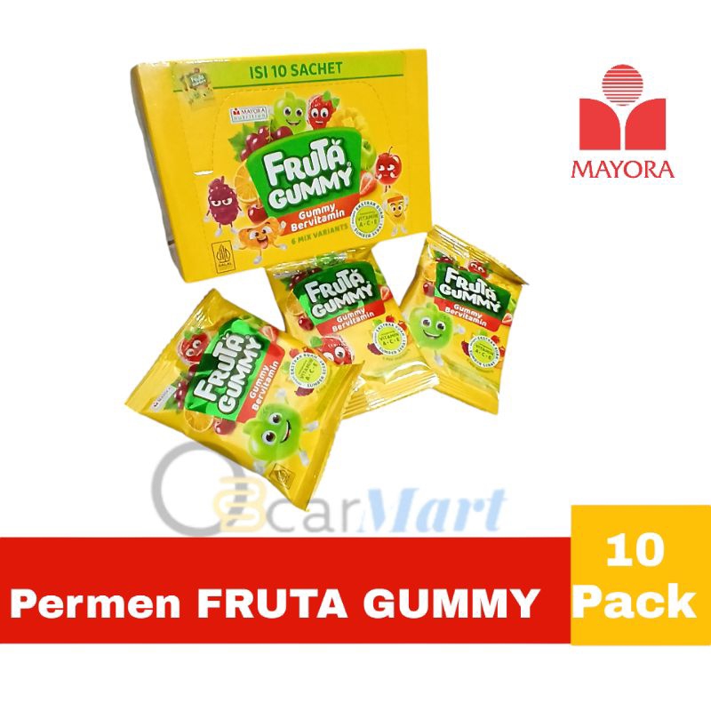 FRUTA GUMMY Fruit Flavored Jelly Candy contains 10 packs SBG | Shopee ...