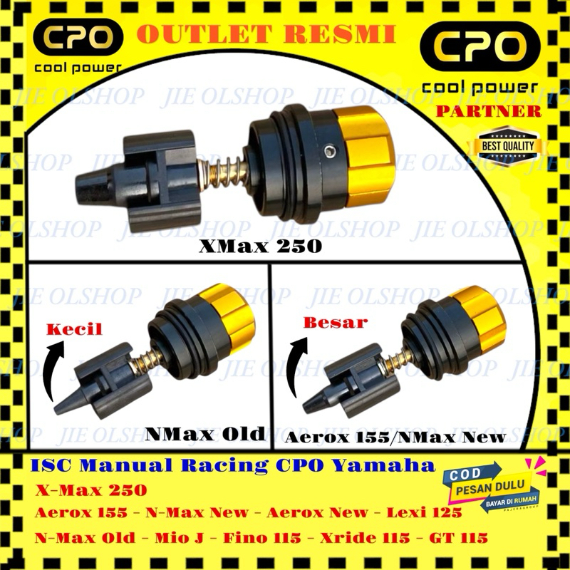 Cpo Isc Racing Manual Yamaha NMAX AEROX XMAX MIO J FINO 115 LEXI 125 ...