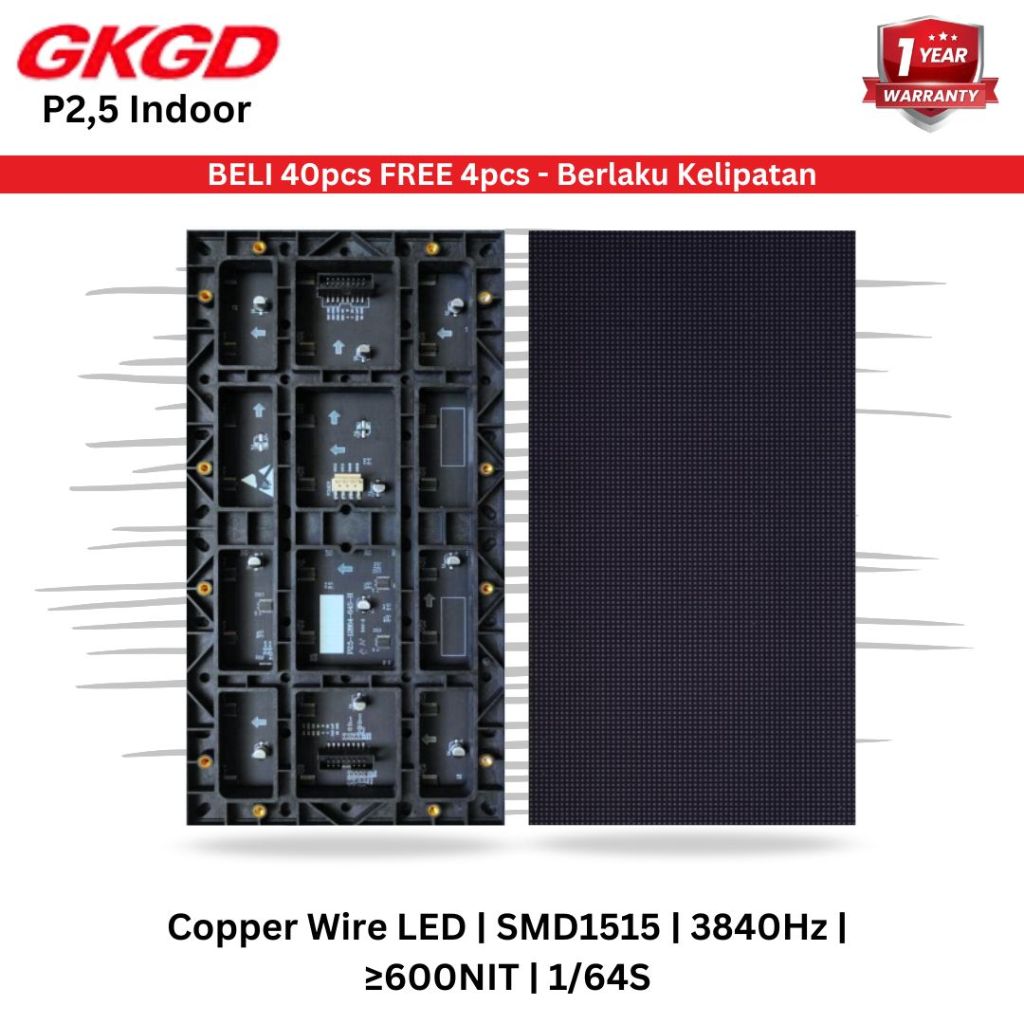 Led VIDEOTRON PANEL MODULE P2,5 INDOOR GKGD COPPER 3840HZ | Shopee ...