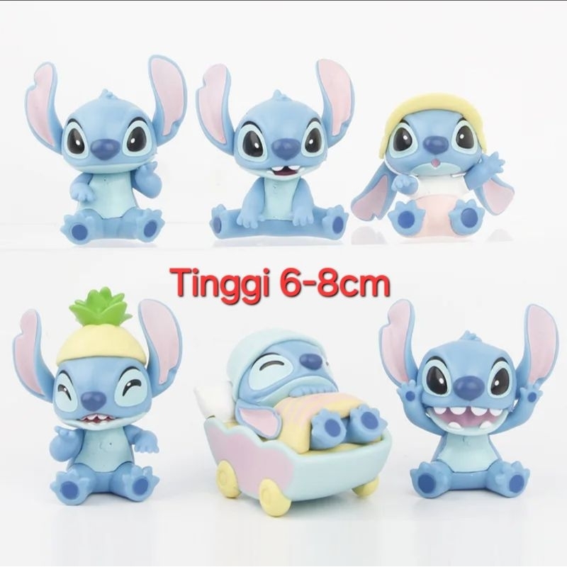 Stitch figure set 6 / 8 topper display toy | Shopee Philippines