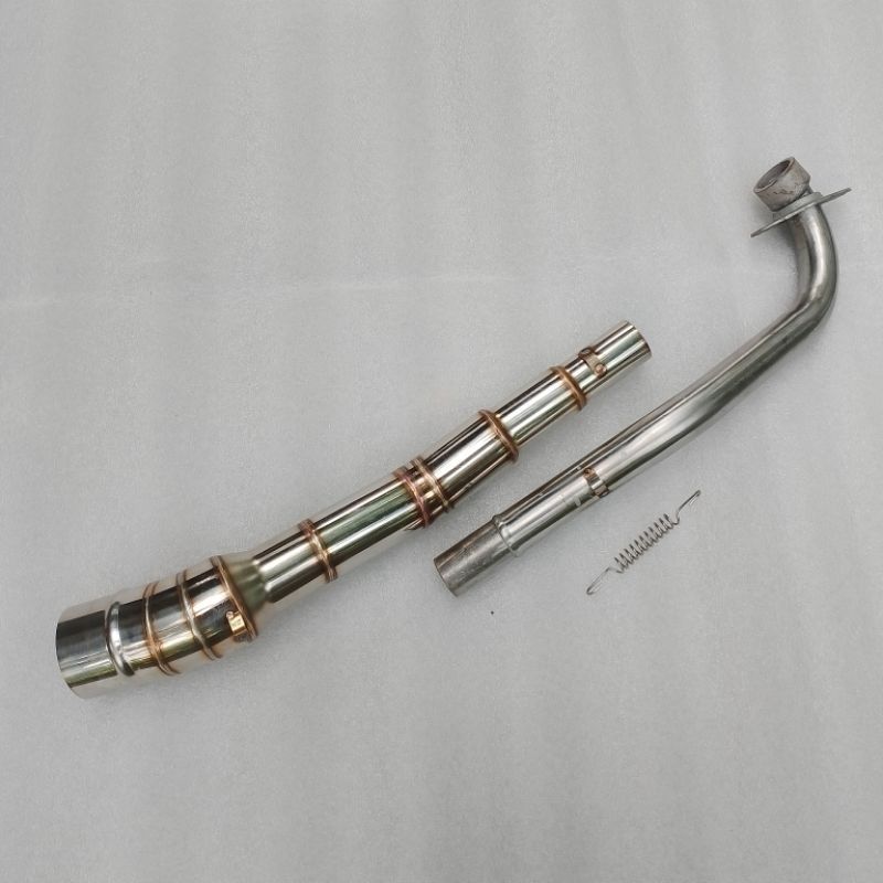 (Highmount) Stainless Big elbow pipe 51mm for xrm 125 wave 125 Rs 125 fury 125 xrm 100 110 115 ...