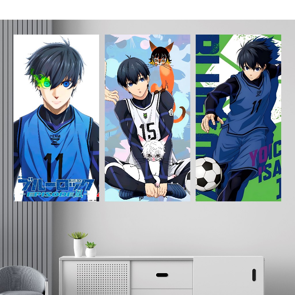 HIASAN DINDING Bluelock Yorichi Isagi Anime Poster Bedroom Wall ...
