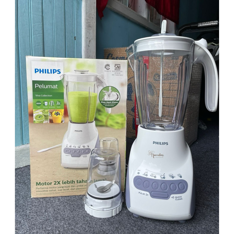 Blender 2in1 Philips 2 Liter Plastic Mica Glass HR2115 Original And ...