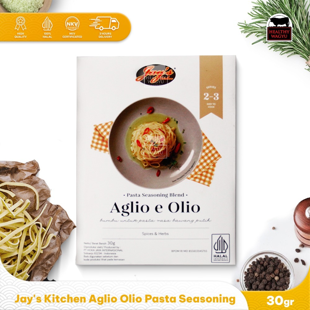 PUTIH Jay's Kitchen Aglio Olio Seasoning Paste Garlic Paste Seasoning 30gr Healthy Wagyu ...
