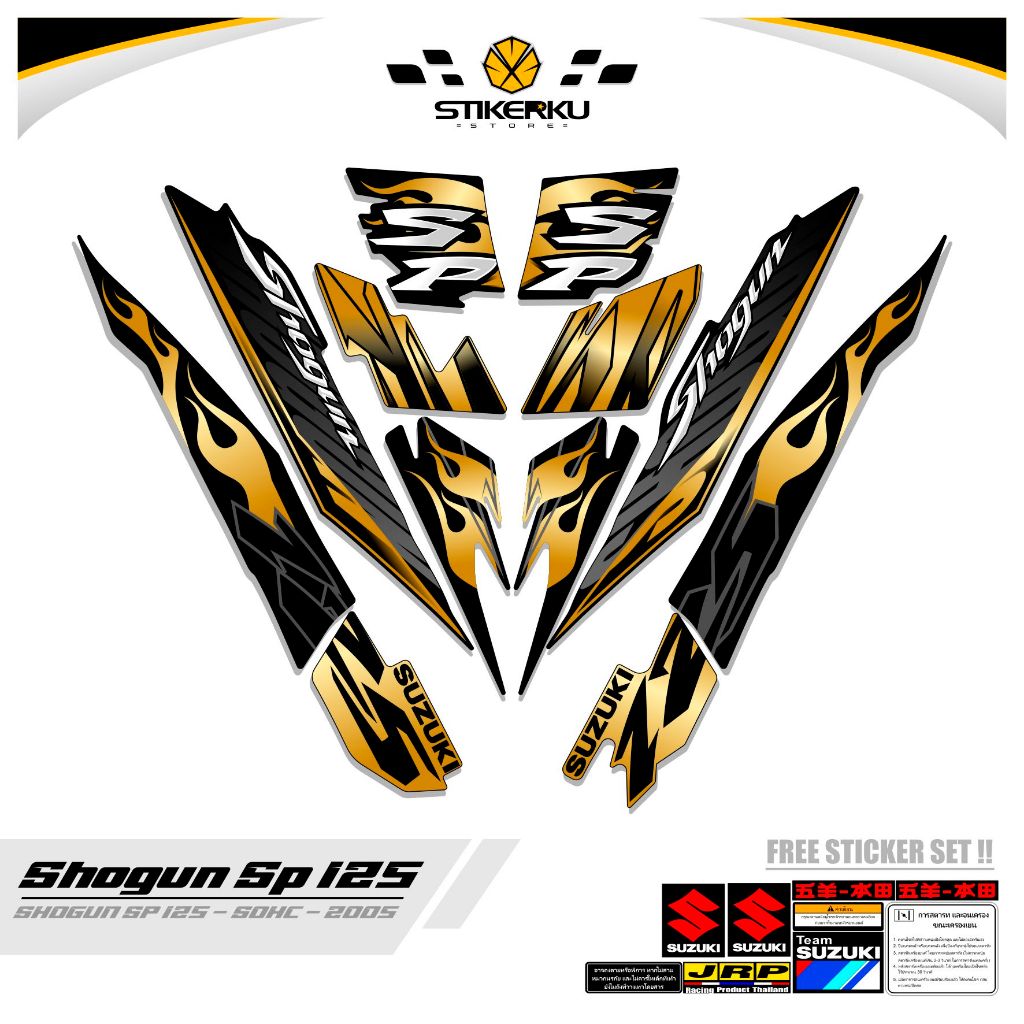 Sticker SHOGUN SP 125 / MTF 5 / STICKER SOGUN 125 / STRIPING SHOGUN SP ...