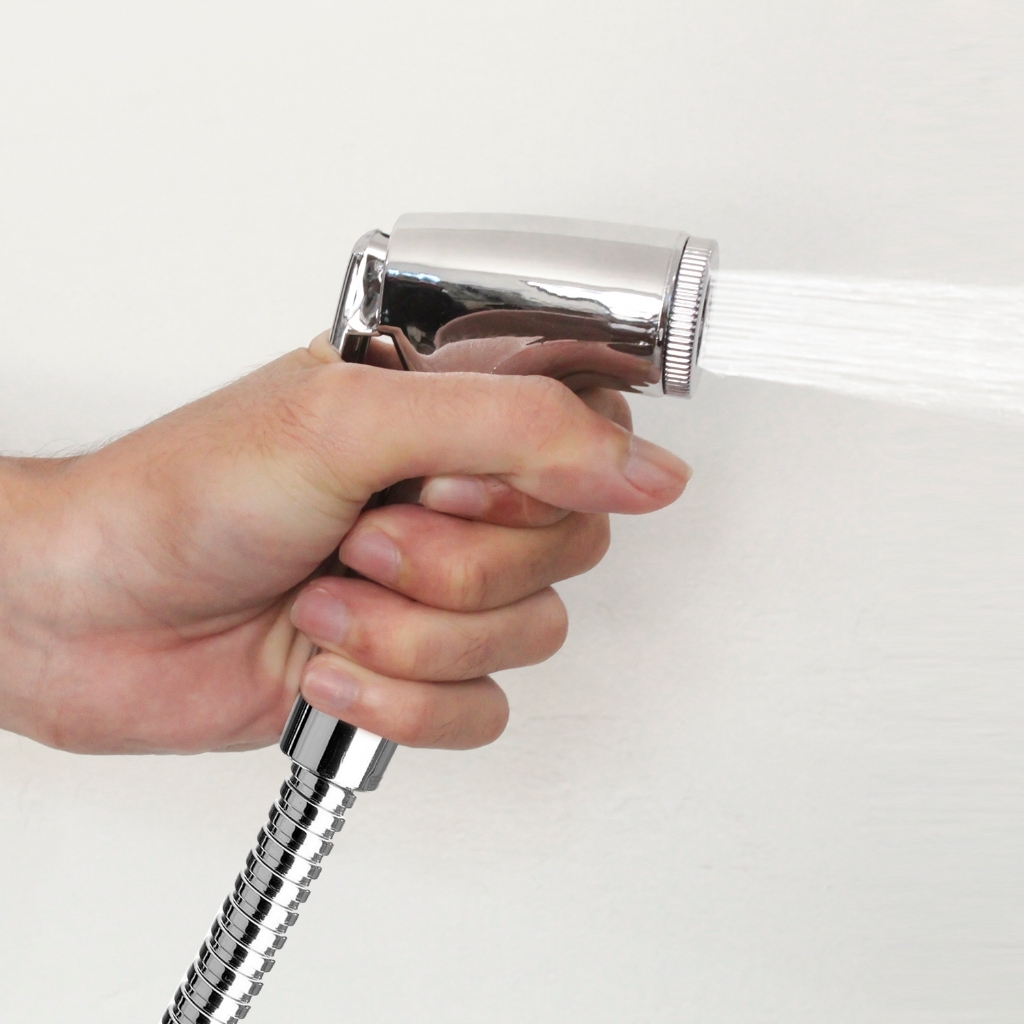 Jet Shower Closet Bathroom Jet Washer Toilet Flush Cebok Silver Chrome ...