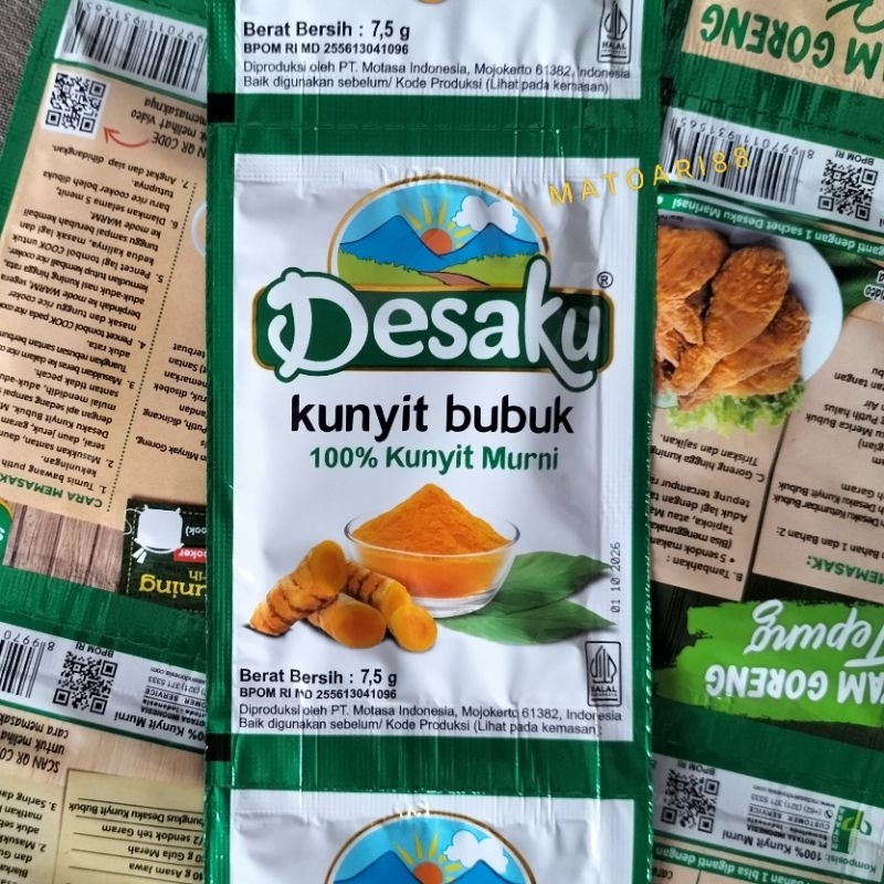 DESAKU Turmeric Powder Seasoning 100% Pure Turmeric 7,5gr | Shopee ...