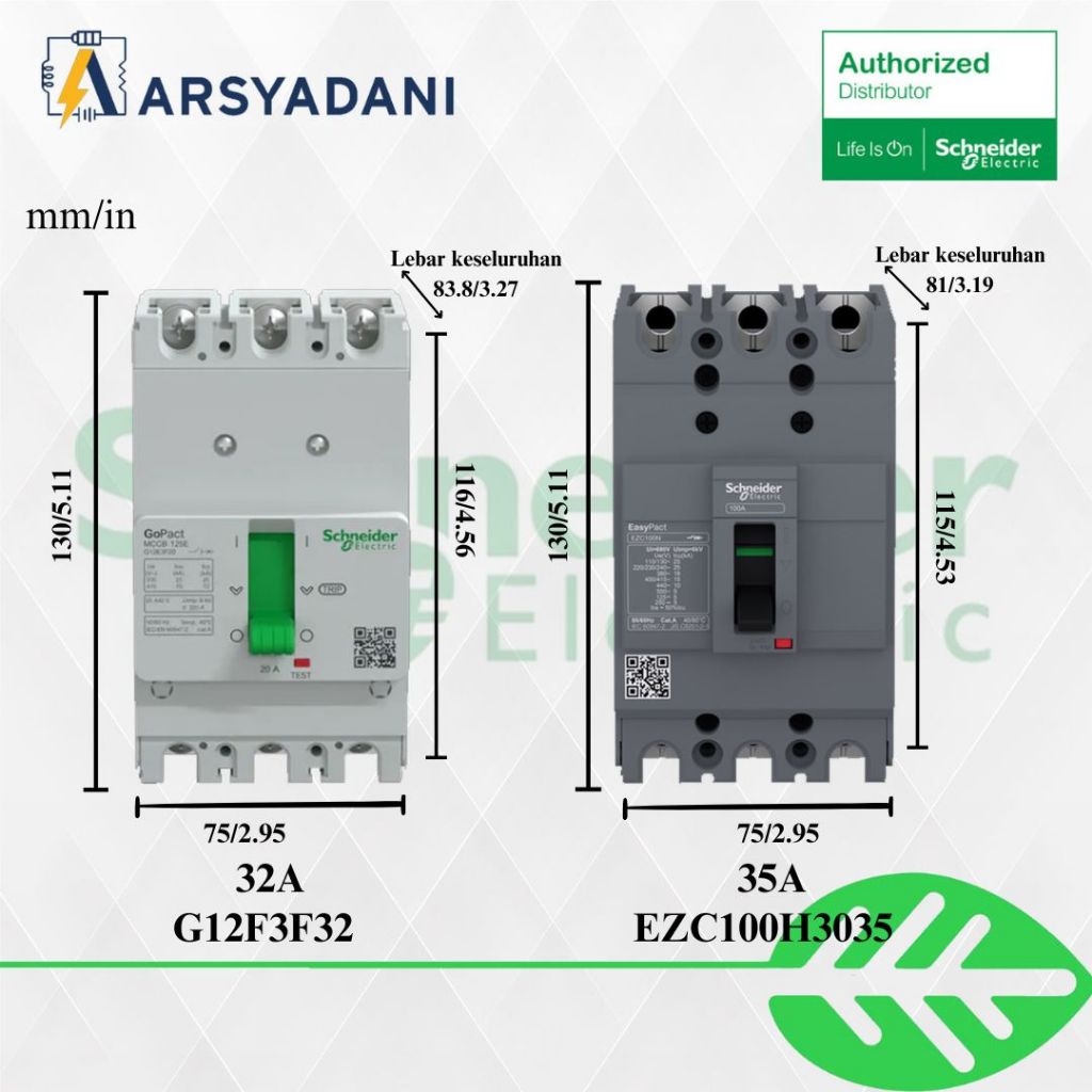 G12f3f32 - GoPact MCCB 125,3P,30kA at 415VAC, 32A rating, TMD trip unit ...