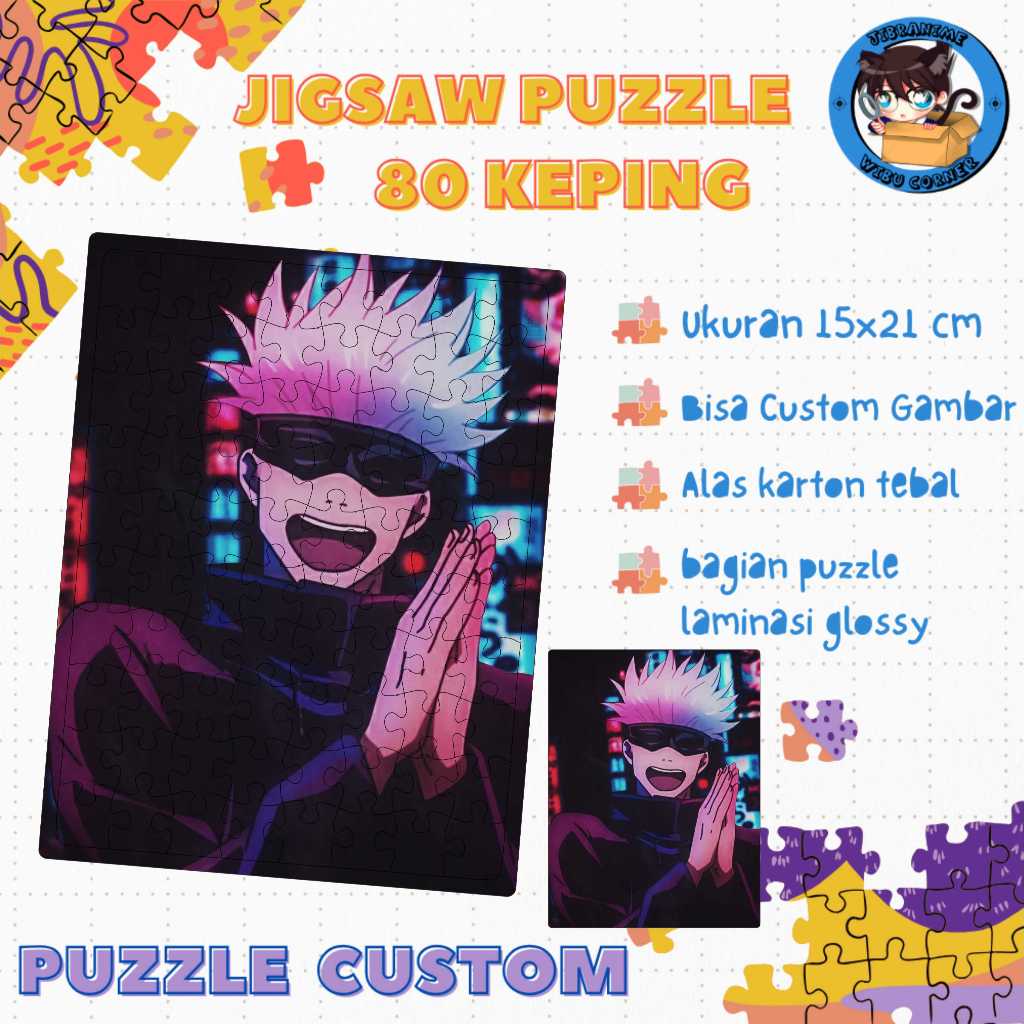 Jigsaw Puzzle Gojo Jujutsu Kaisen contains 80 pieces, A5 size, can be ...
