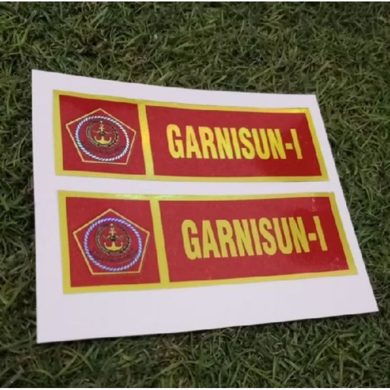 Pair of Glossy Laminated Hologram Stickers, TNI GARNISUN NUMBER PLATES ...