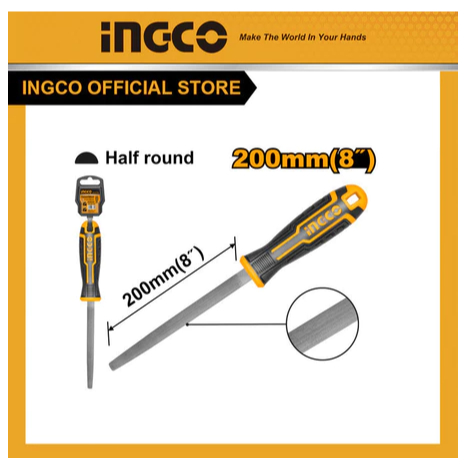 HALF ROUND IRON FILES HD 8 INCH HALF ROUND STEEL INGCO HSHF088 | Shopee ...