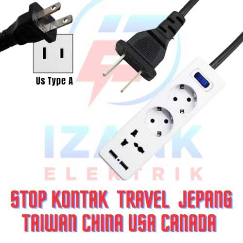 Type A Us Socket 2 pin Electrical Plug Vietnam Japan USA China Taiwan ...