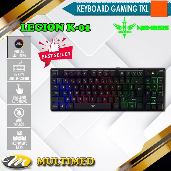 Original NYK TKL K-01 / K01/ K 01 Gaming Keyboard | Shopee Philippines
