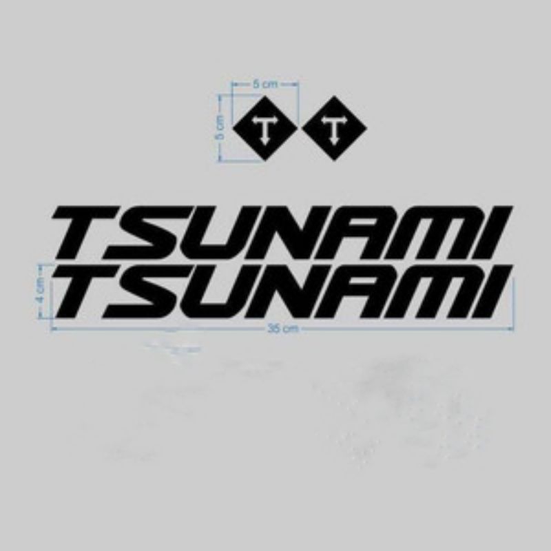 Tsunami Fixie Bike Sticker Plus 2 Logos | Shopee Philippines