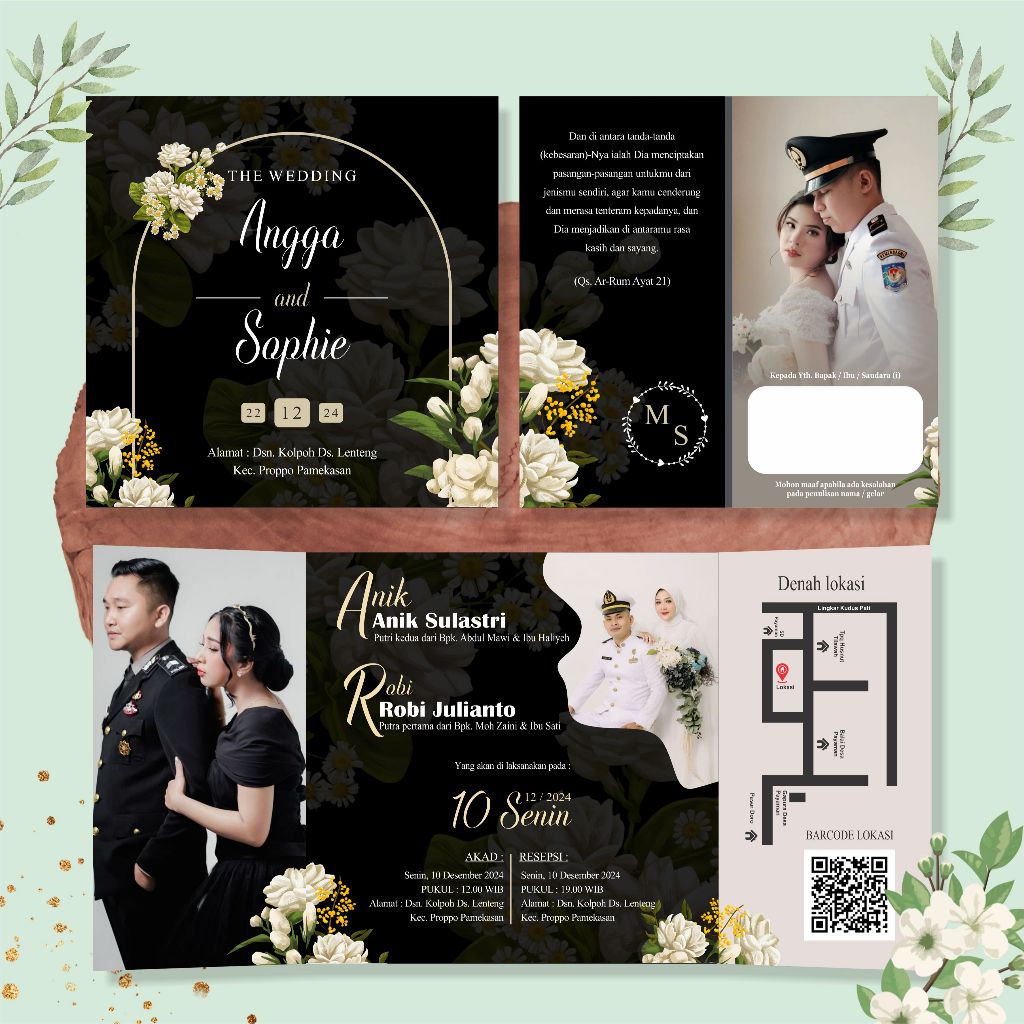 FUUL COLOR PREMIUM GLOSSY / GLOSSY WEDDING INVITATIONS!!! FREE NAME ...