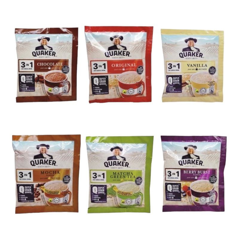 Quaker oat sachet contains 10 pcs of chocolate vanilla | Shopee Philippines