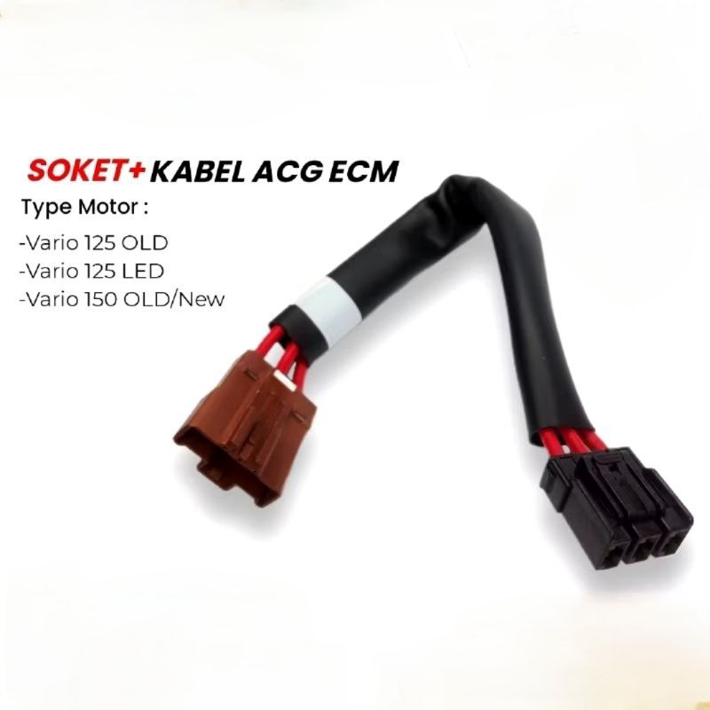 Socket + ACG ECM cable for Honda Vario 125 motorbike (old/new) Vario ...