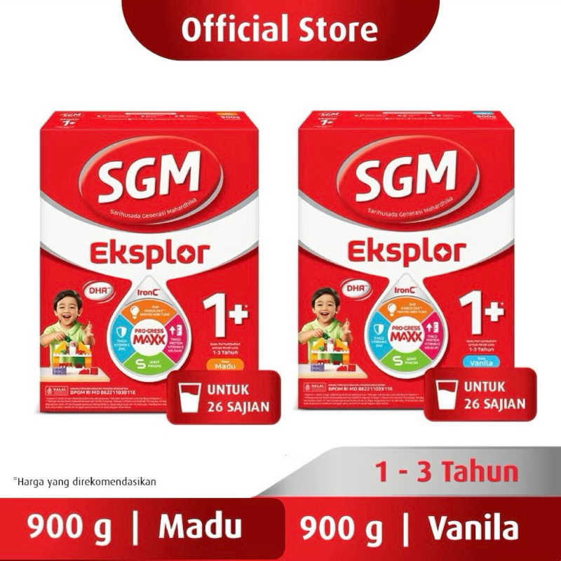 SGM Eksplor 1+ with IronC Vanilla Flavored Growth Milk | Honey 900GR ...