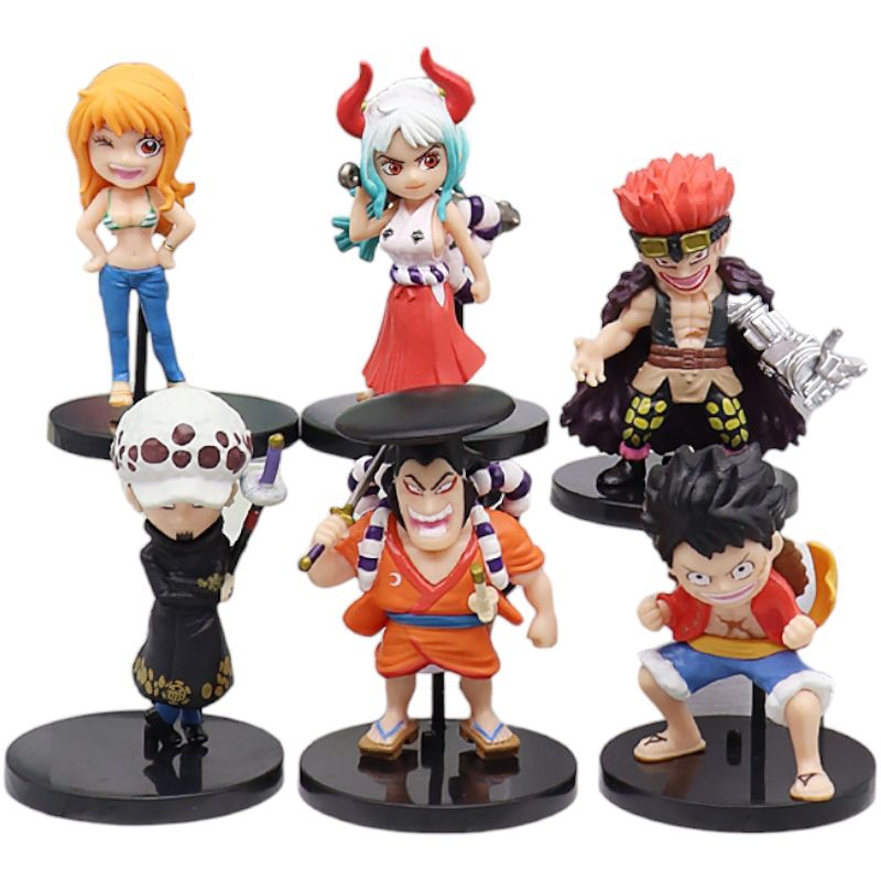 One Piece Action Figure Set of 6 Anime Monkey D Luffy Yamato Kozuki ...