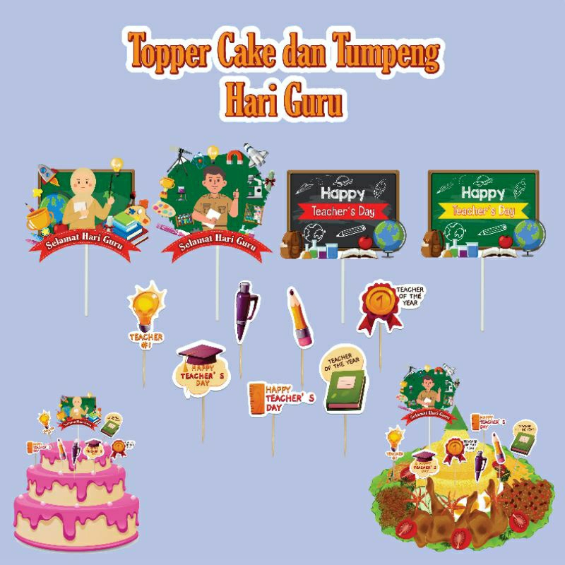 Cake TOPPER AND TUMPENG THEME TEACHER'S DAY | Shopee Philippines