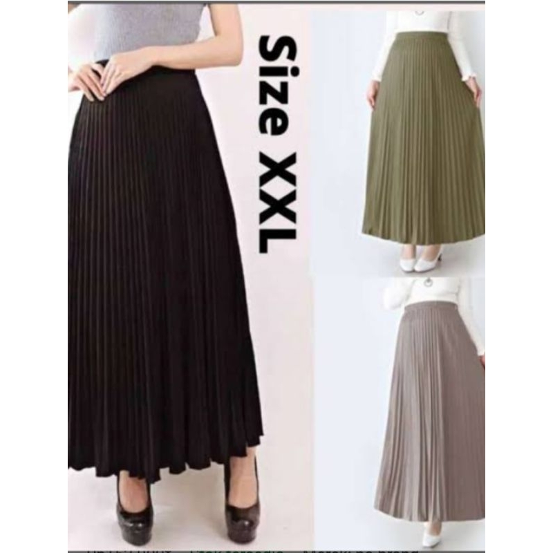 Gs-premium PLISKET ROK / MUSLIM LONG ROK / MAYUNG ROK PREMIUM HYGET ...