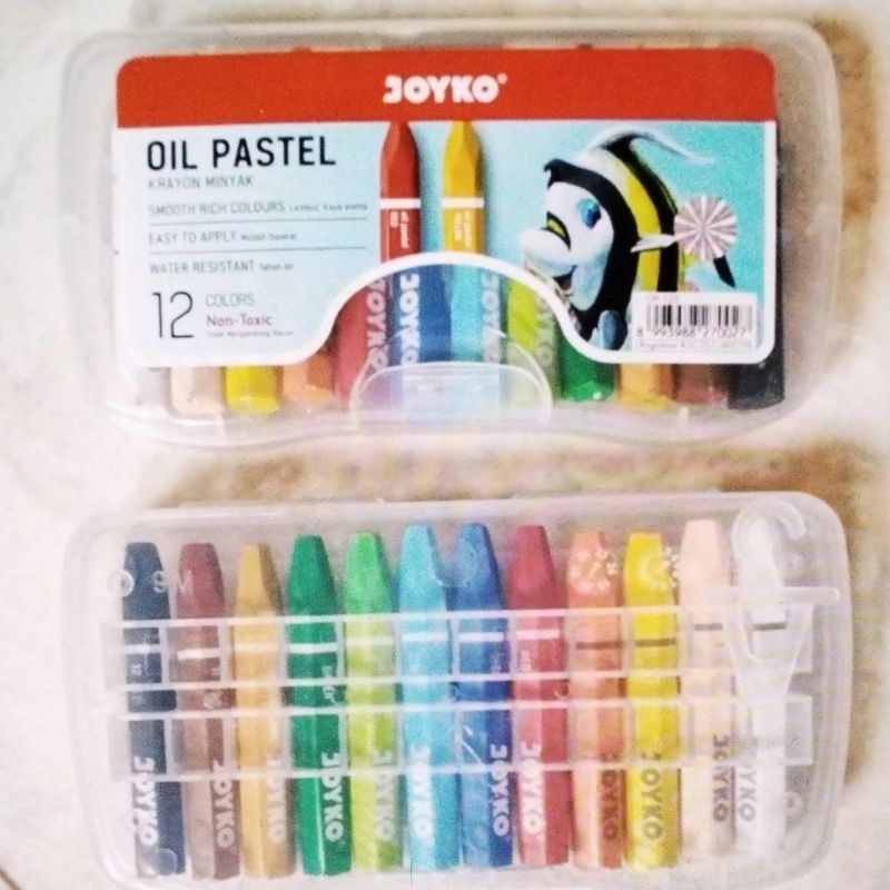Joyko Crayons large and mini crayons 12 colors oil pastel coloring atk ...