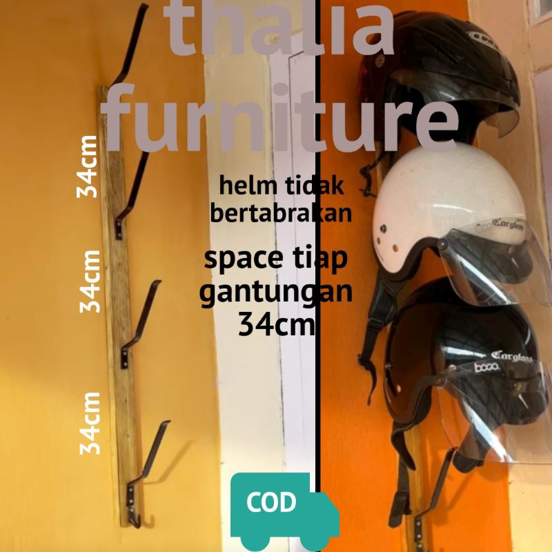 GANTUNGAN Hanging helmet rack/wall helmet hanger | Shopee Philippines