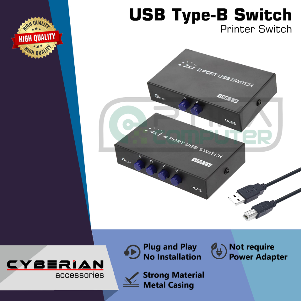 Usb 2.0 Type-B Switch (Printer Switch) | Shopee Philippines