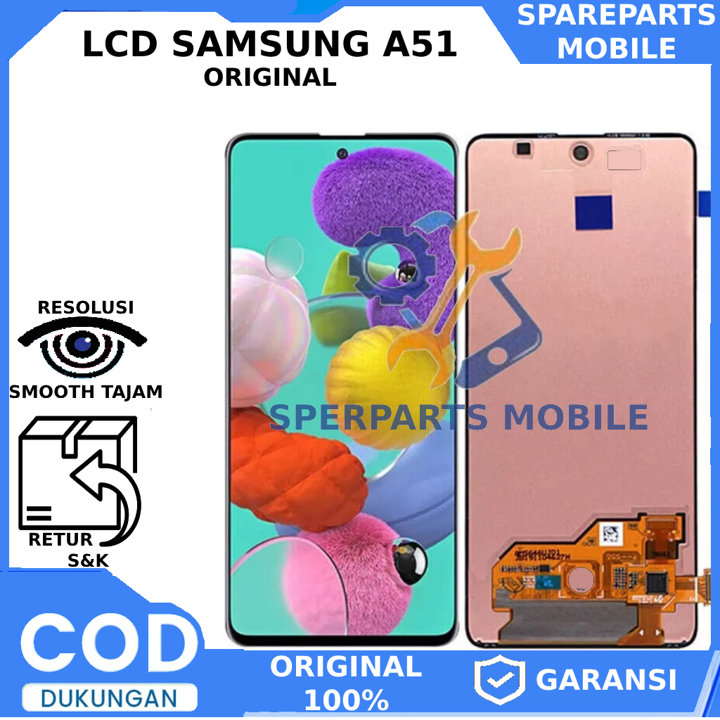 Original SAMSUNG GALAXY A51 LCD TOUCHSCREEN GUARANTEE FREE GLUE ...