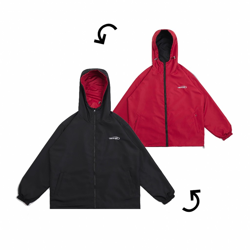 HITAM MERAH Timebomb Parachute Jacket | Reversible Jacket | Type 22 ...