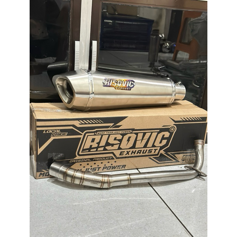 RISOVIC EXHAUST TYPE VEOCE VARIO AEROX NMAX STULO FILANO BEAT SCOPY MIO ...