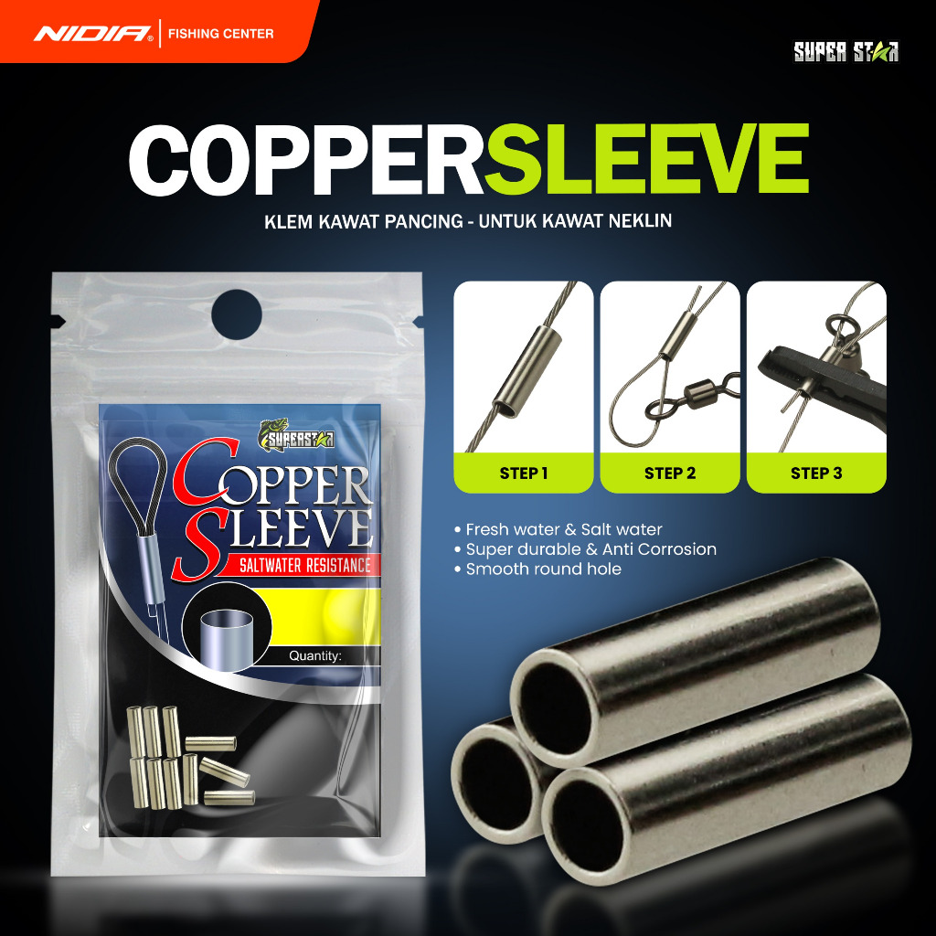 Neklin clamp | SuperStar Copper Sleeve Wire Tube Connector | Shopee ...