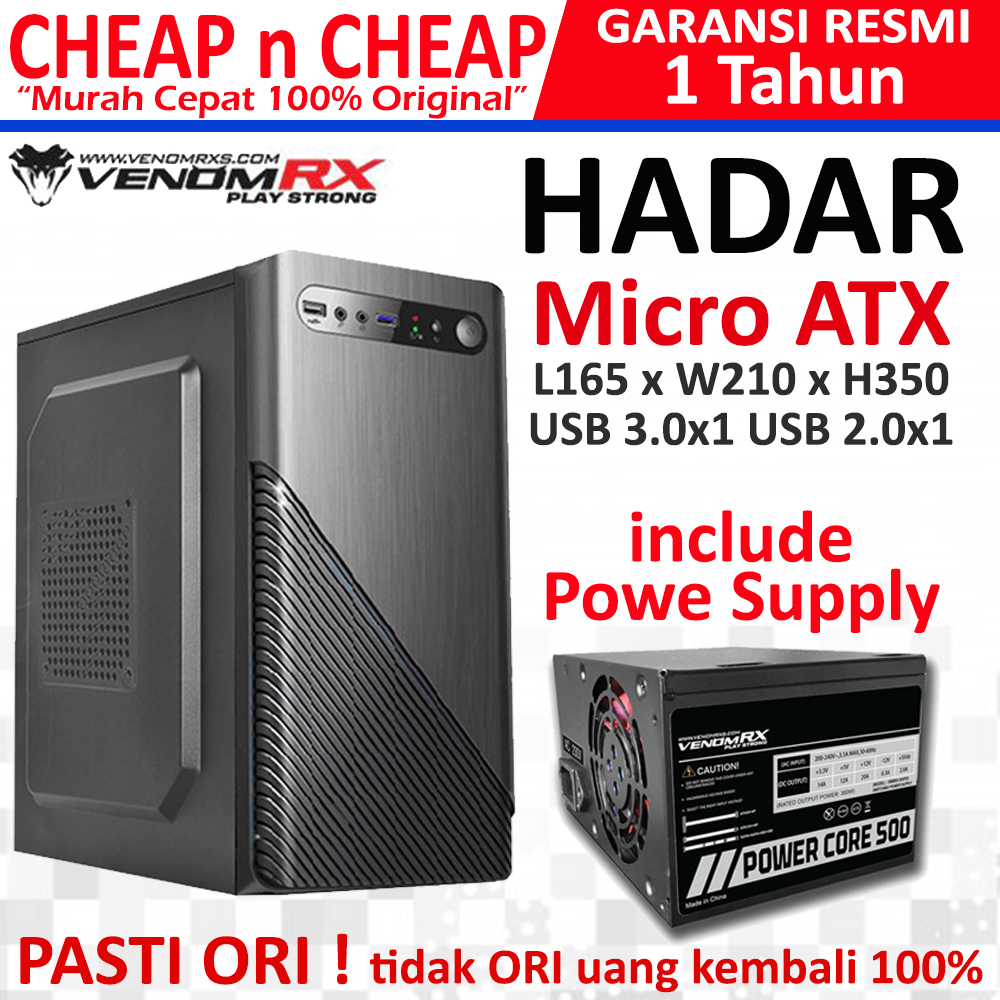 VenomRX Hadar PSU 500W Casing PC Case Venom RX Computer Case | Shopee ...