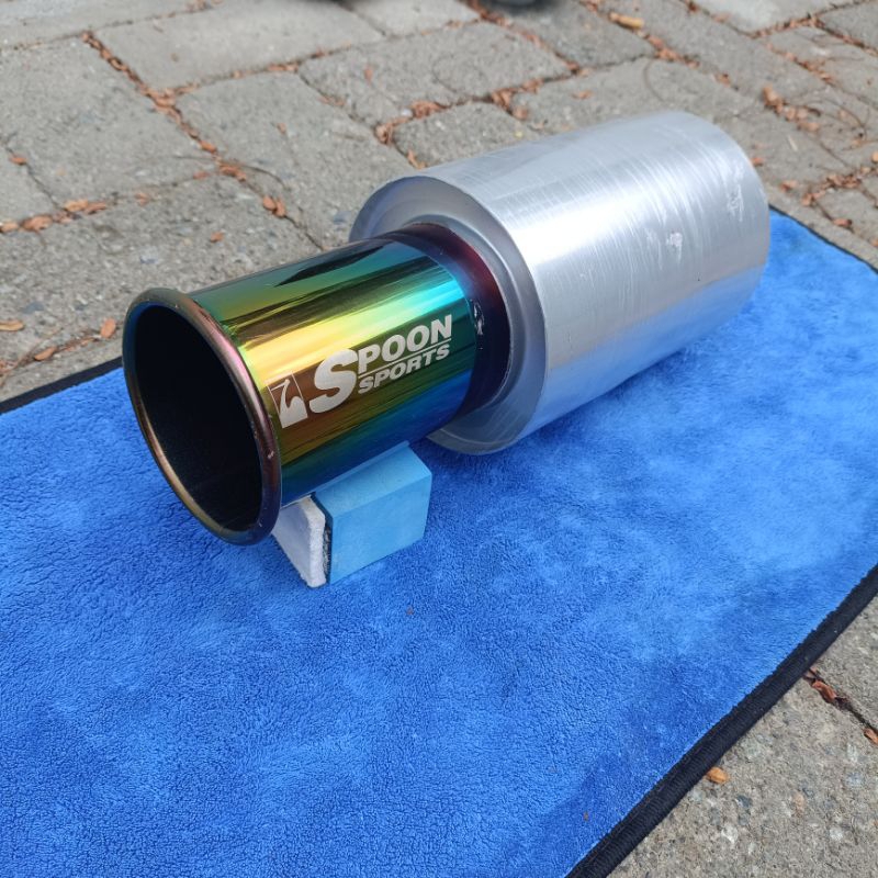 Spoon sport Car Exhaust bass sound universal muffler | Shopee Philippines