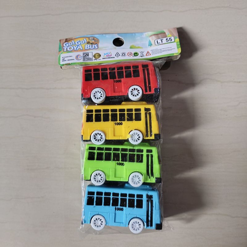 Toya Bus Car Toy Contains 4 Pcs | Shopee Philippines